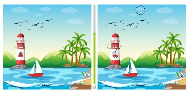 Can you find at least 5 of the 7 differences in less than 20 seconds?