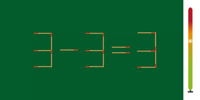 IQ Test: Solve the equation 3 - 3 = 3 by moving only 2 matches ...