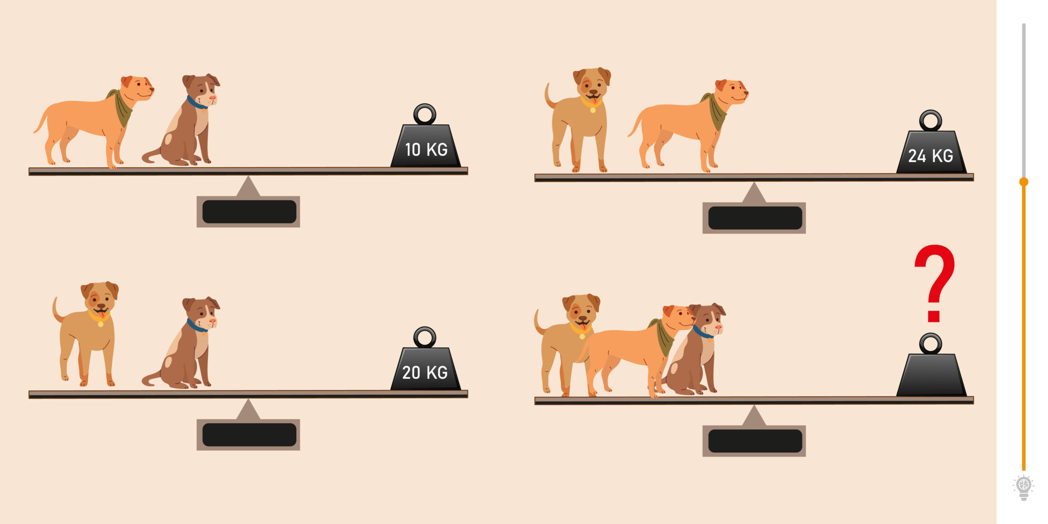 3 dog weigh test: Can you guess total in 60 seconds