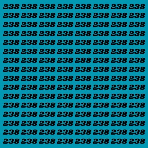 Observation brain teaser: Can you spot 288 among 238 in less than 20 ...