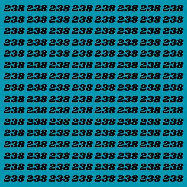 Observation brain teaser: Can you spot 288 among 238 in less than 20 ...