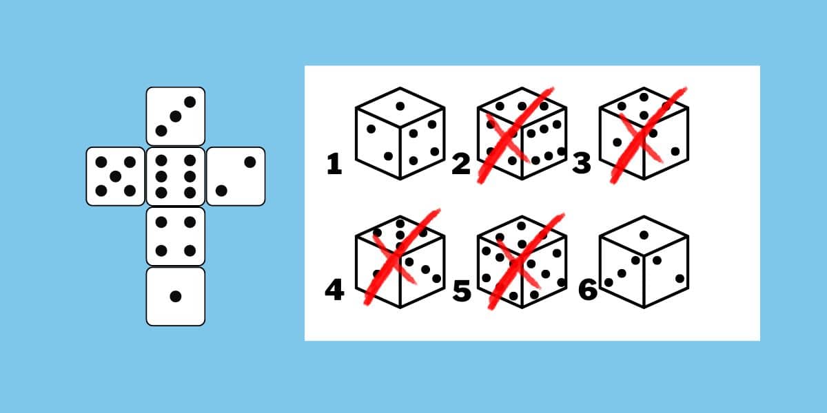 Puzzle: Test your IQ - Can you spot the wrong dice in 45 seconds?