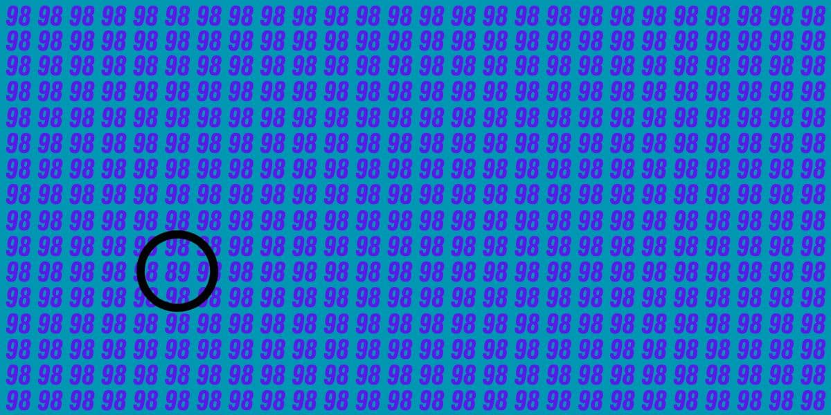 Observation test: Find 89 among 98 in 20 seconds or less! Can you beat ...