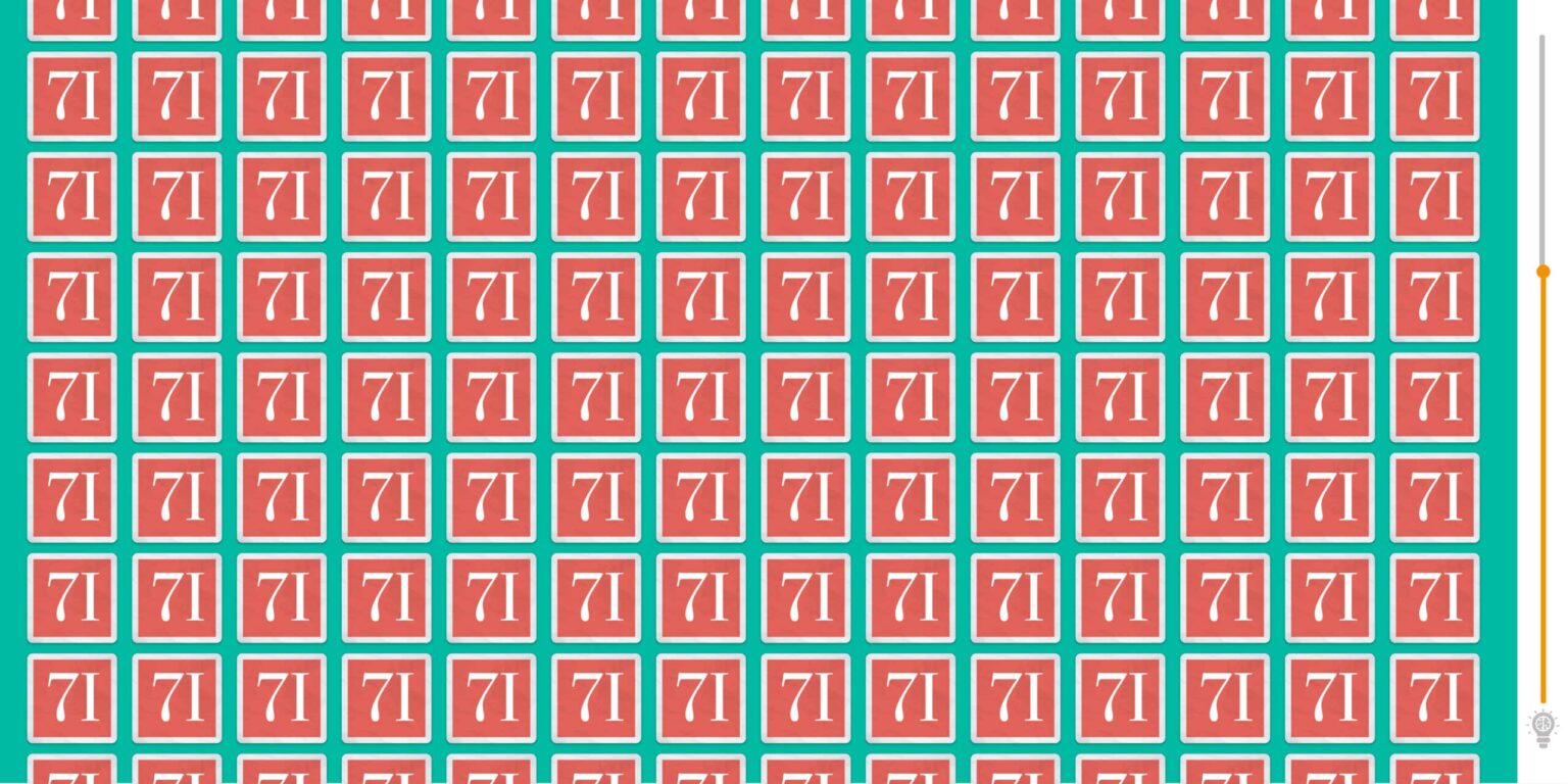 Visual riddle — prove you have perfect vision by finding the number 71 ...