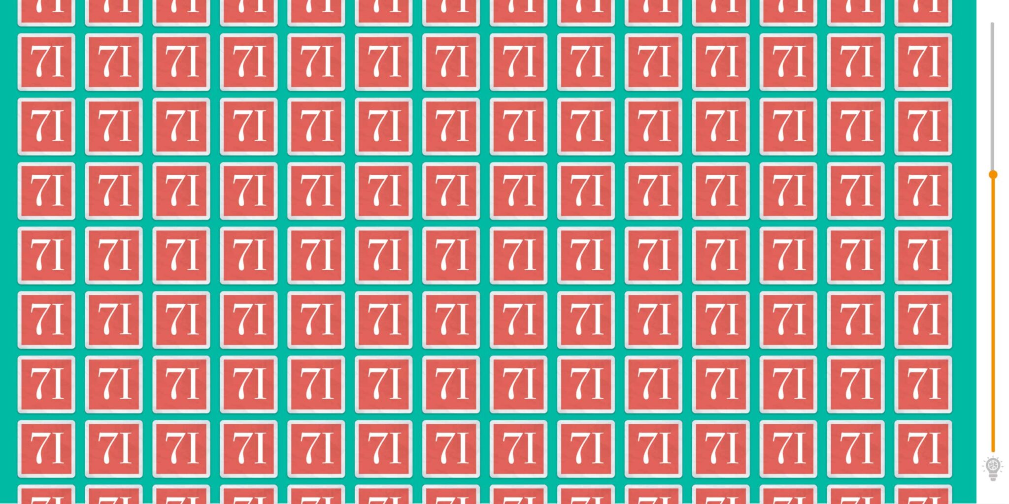 Visual riddle — prove you have perfect vision by finding the number 71 ...