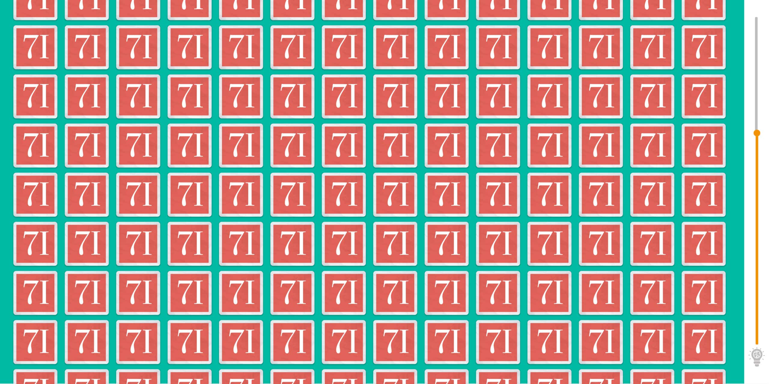 Visual riddle — prove you have perfect vision by finding the number 71 ...
