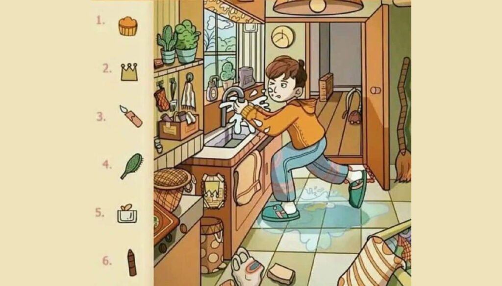 Do you accept the challenge? Find the 6 hidden objects in this picture ...